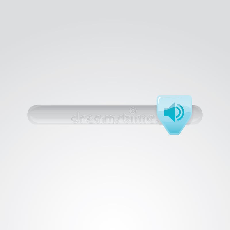 Sliding Volume Button. Vector Illustration Decorative Design Stock ...