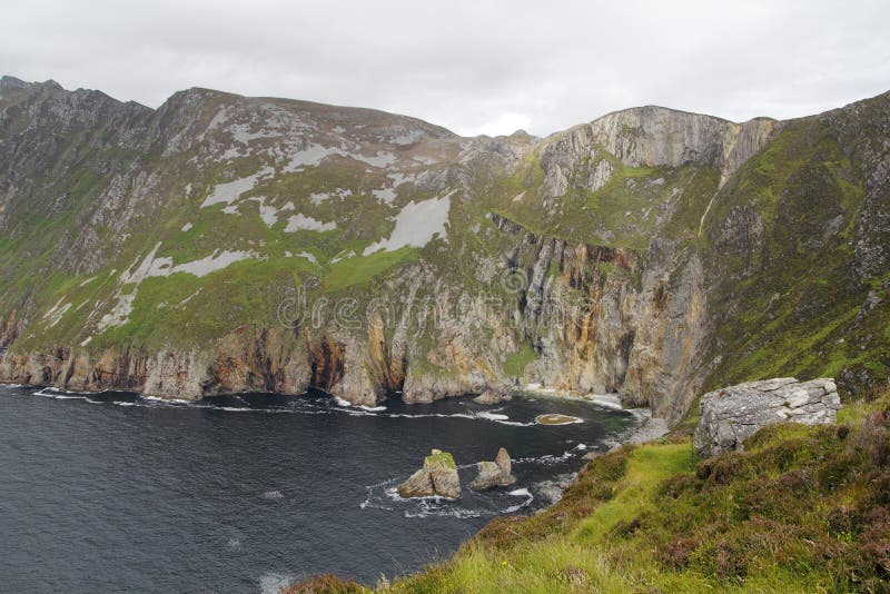 Slieve League Cliffs, Ireland Stock Image - Image of ireland, coastline ...
