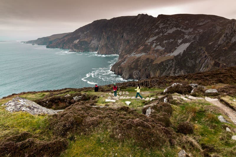 Slieve League, County Donegal, Ireland Stock Image - Image of mountain ...