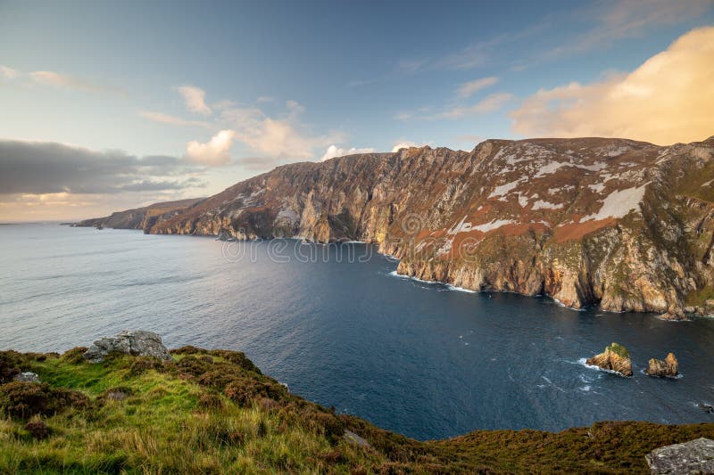 Slieve League stock image. Image of coastline, rocks - 292743609