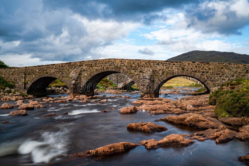 Sligachan Old Bridge stock photo. Image of nature, architecture - 232003832