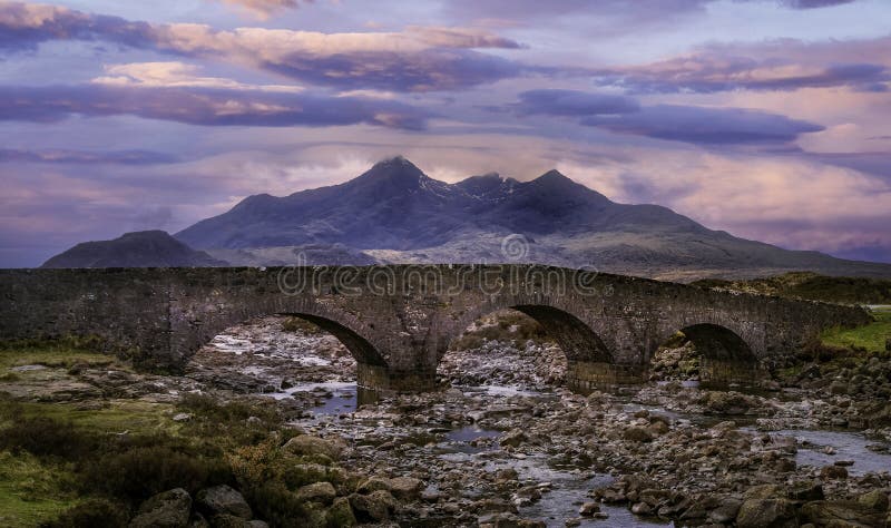 Sligachan Old Bridge stock image. Image of peaks, scotland - 247193171