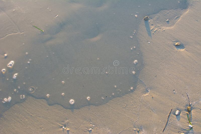 Slight Wave on the Sand Background Stock Image - Image of slight, front ...