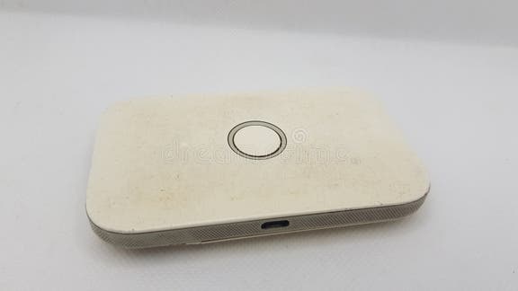 Used White Mobile Hotspot Device Stock Photo - Image of internet, modem ...