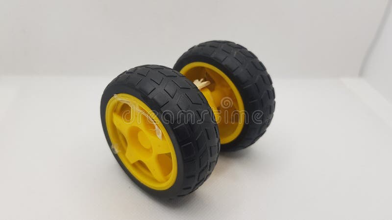 Small Motor with Wooden Mount and Wheels Stock Image - Image of project ...