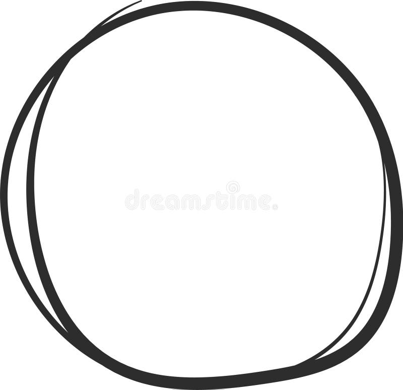 Slightly Imperfect Hand Drawn Circle Provides a Frame for Text or Other ...