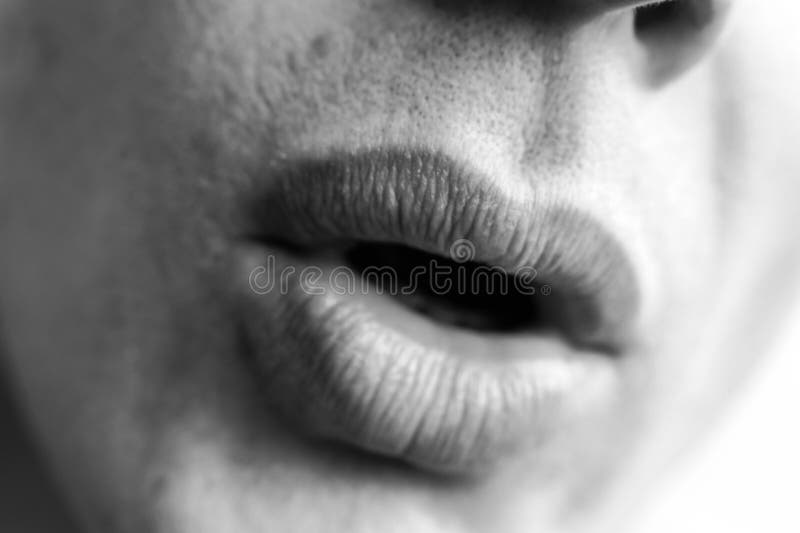 Compressed lips closeup. stock image. Image of head, closeup - 65250285