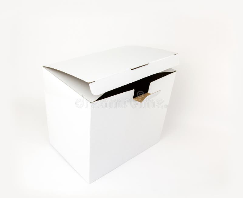 Slightly Opened White Carton Box Isolated Stock Photos - Free & Royalty ...