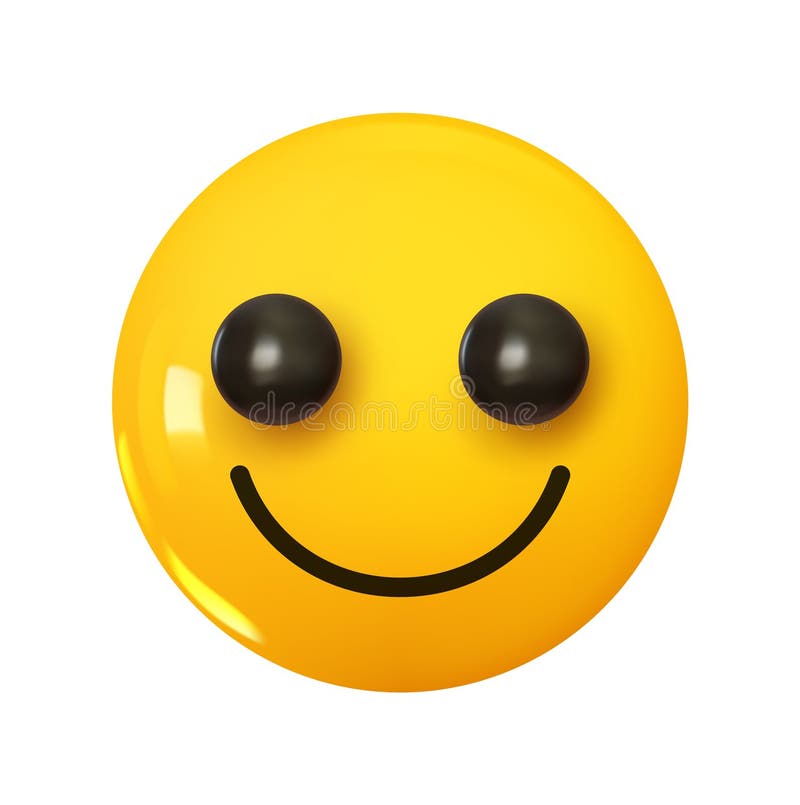 Slightly Smiling Face Emoji. Emotion 3d Cartoon Icon. Yellow Round ... Slightly Smiling Face Emoji. Emotion 3d Cartoon Icon. Yellow Round ...