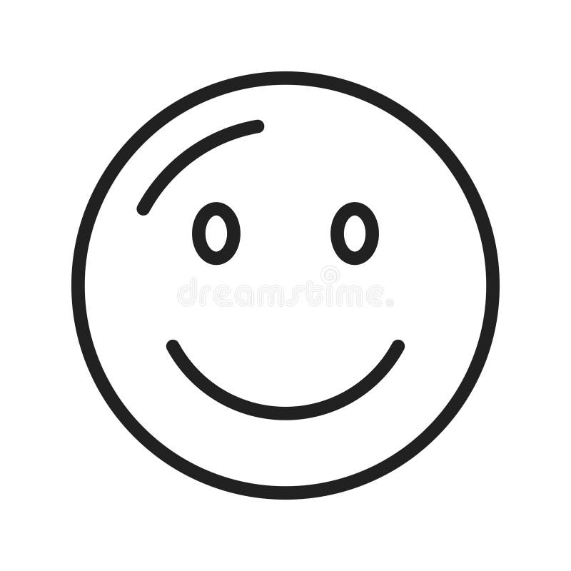 Slightly Smiling Face Icon Vector Image. Suitable for Mobile Apps, Web ...