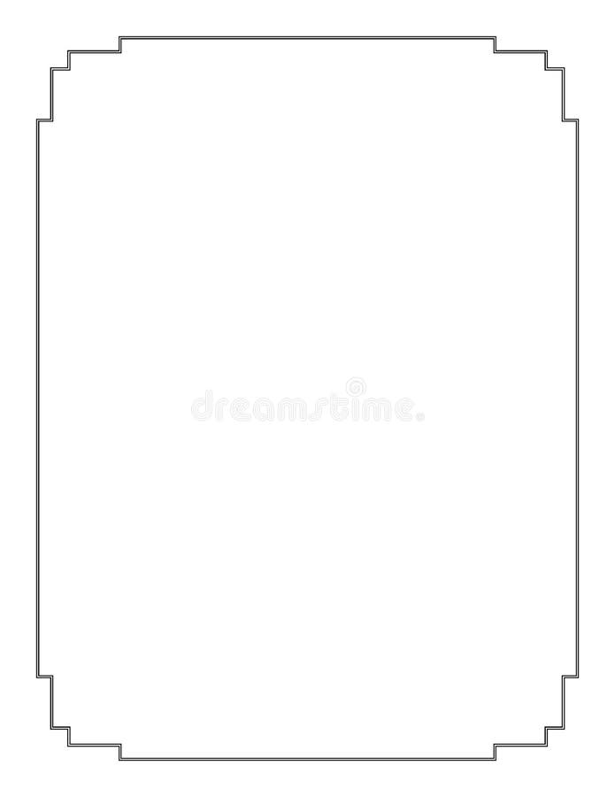 Slim Deco Border stock illustration. Illustration of frame - 3477252
