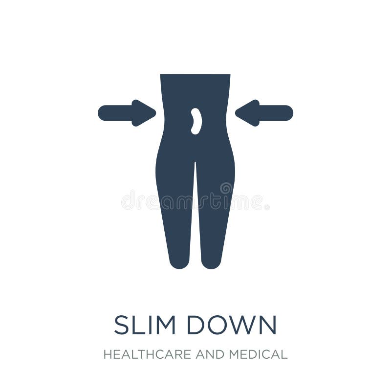 Slim Icon in Trendy Design Style. Slim Icon Isolated on White ...