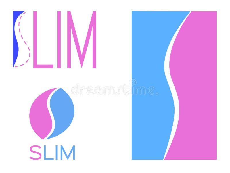 Slim and Slim Fast Icon Vector / Logo Set Stock Vector - Illustration ...