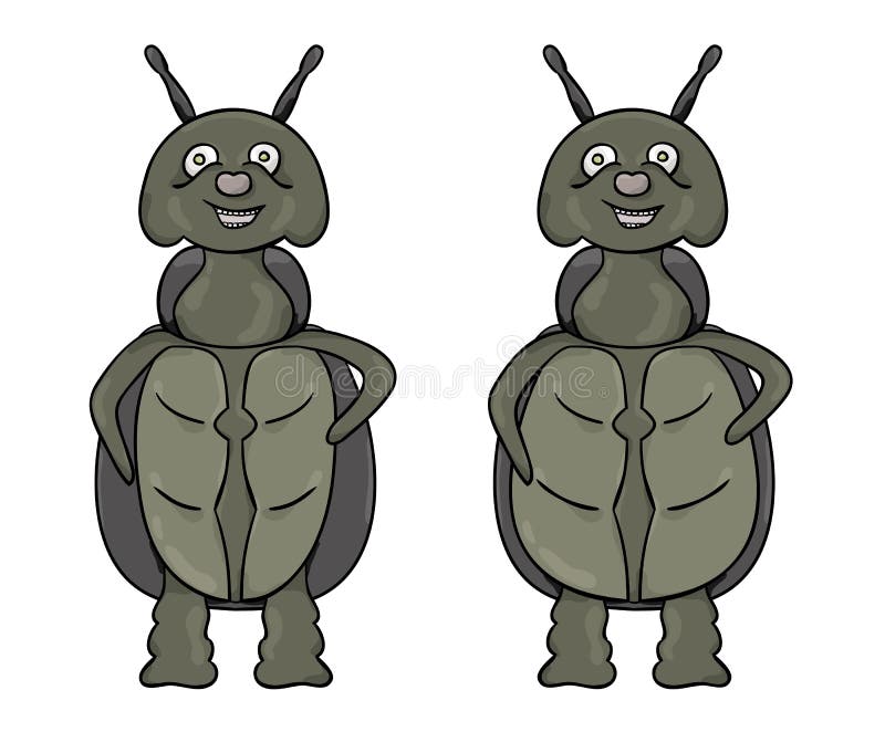 Slim and fat bug stock vector. Illustration of isolated - 100660050