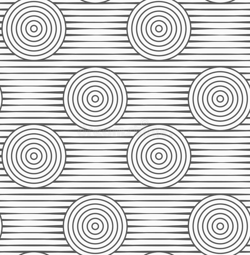 Gray Circles Merging with Wavy Lines Stock Vector - Illustration of ...