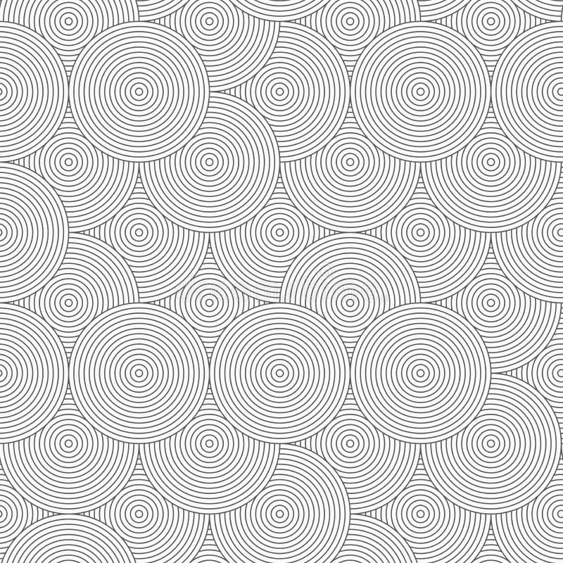 Slim Gray Striped Overlapped Circles Random Stock Vector - Illustration ...