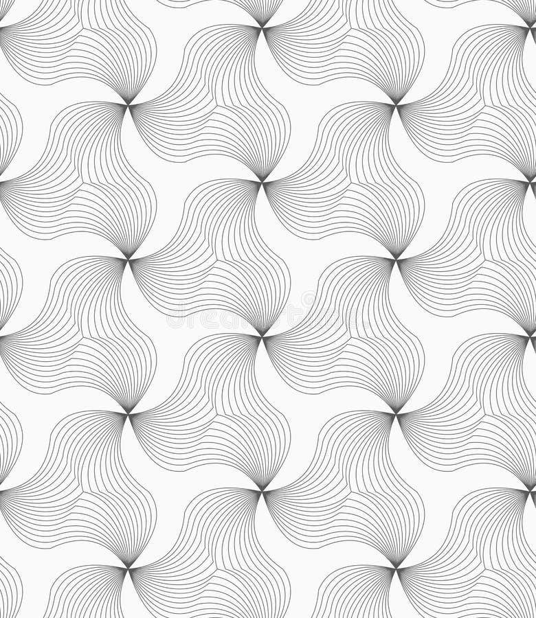 Slim Gray Striped Wavy Triangles Stock Vector - Illustration of ...