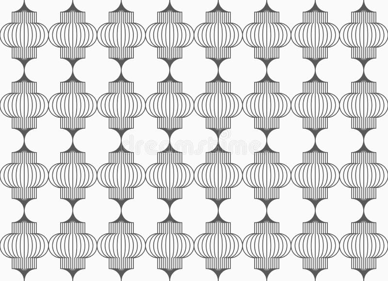 Slim Gray Vertical Chinese Lanterns Grid Stock Vector - Illustration of ...