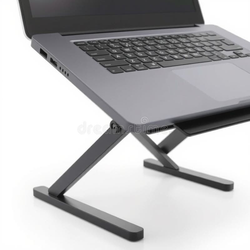 A Slim Laptop Stand with Adjustable Height Features, Designed Stock ...
