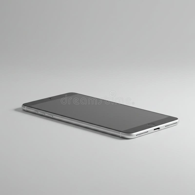 A Slim, Modern Smartphone with a Metallic Frame and a Black Screen Lies ...