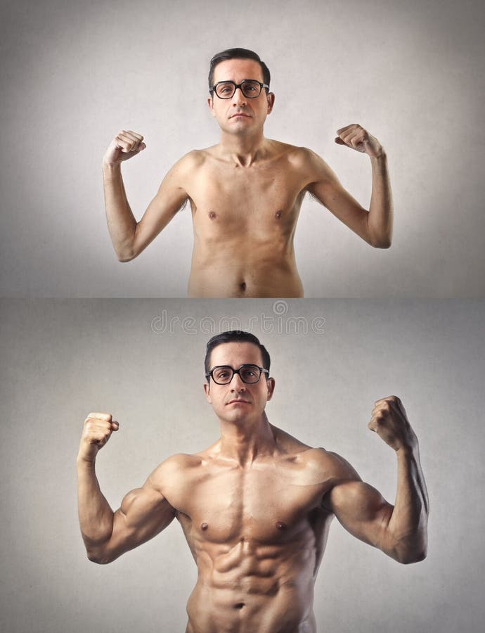 Slim and muscular man stock photo. Image of rising, body - 39525298