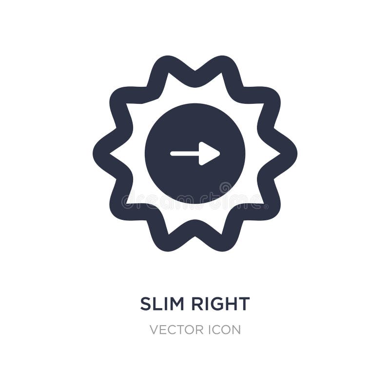 Slim Right Icon Vector. Trendy Flat Slim Right Icon from User Interface ...