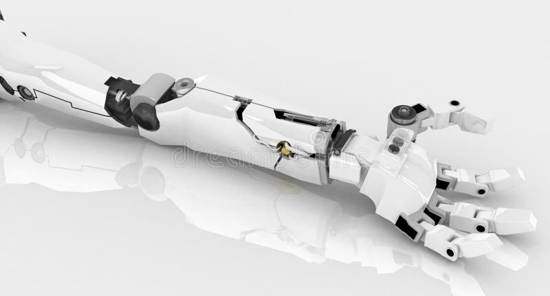 Robot Hand Pointing - Includes Clipping Path Stock Illustration ...