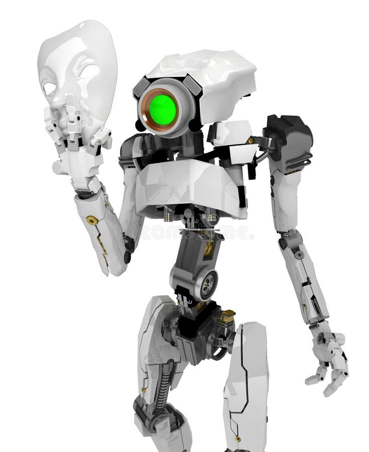 Grunge Robot Alien Head stock illustration. Illustration of scary ...