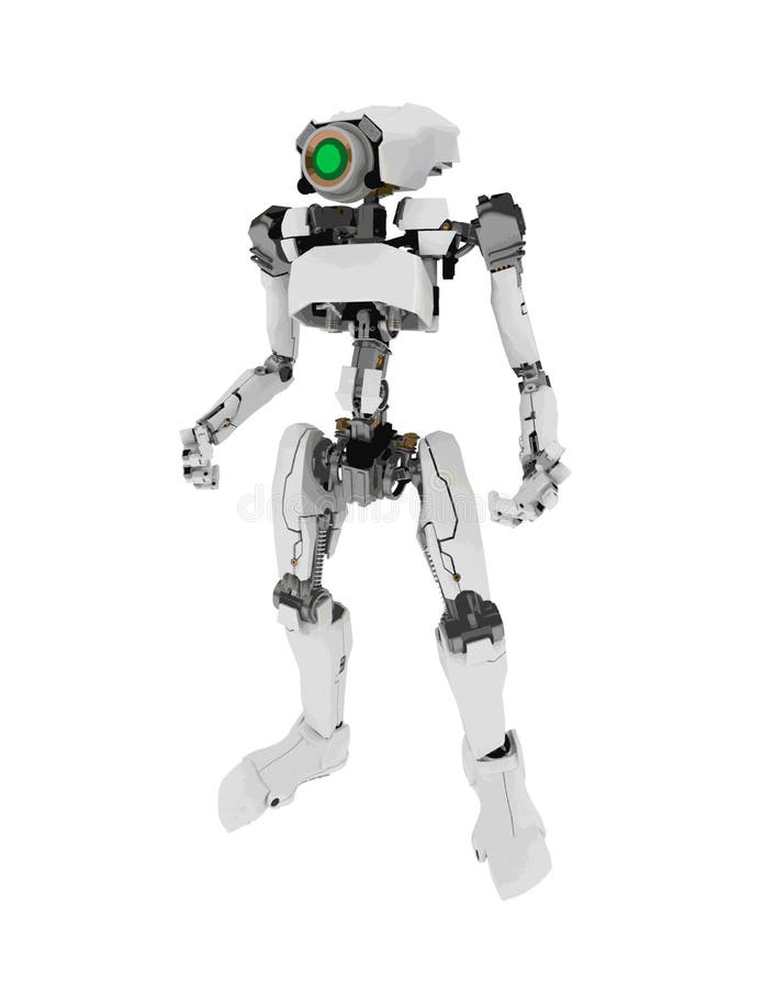 Slim Robot, Arm Outstretched Stock Illustration - Illustration of ...