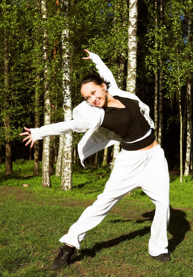 Slim Shaped Beautiful Girl Jumping Stock Image - Image of beauty ...