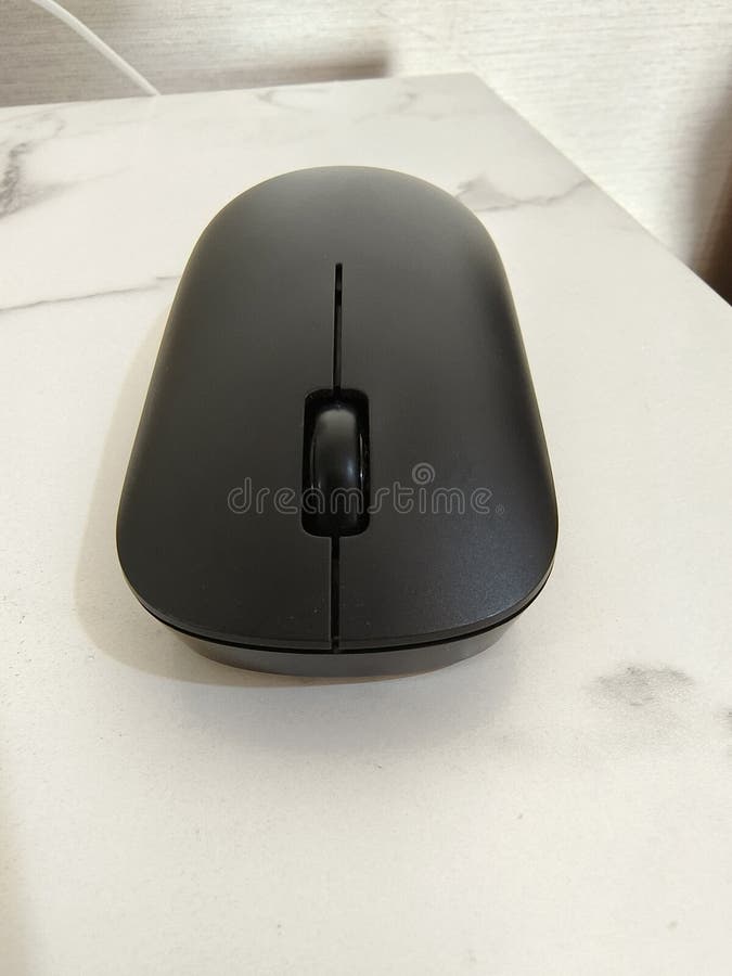 Slim and Simple Black Mouse for Laptop and Computer Stock Image - Image ...