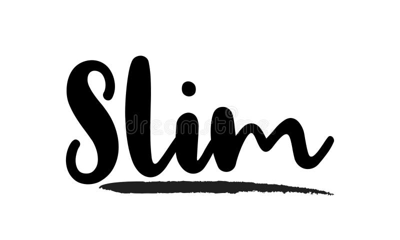 Slim Stylish Typography Text Lettering Phrase Vector Design Stock ...