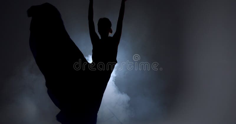 Slim Talented Dancer Whirling, Spinning in Studio Stock Video - Video ...