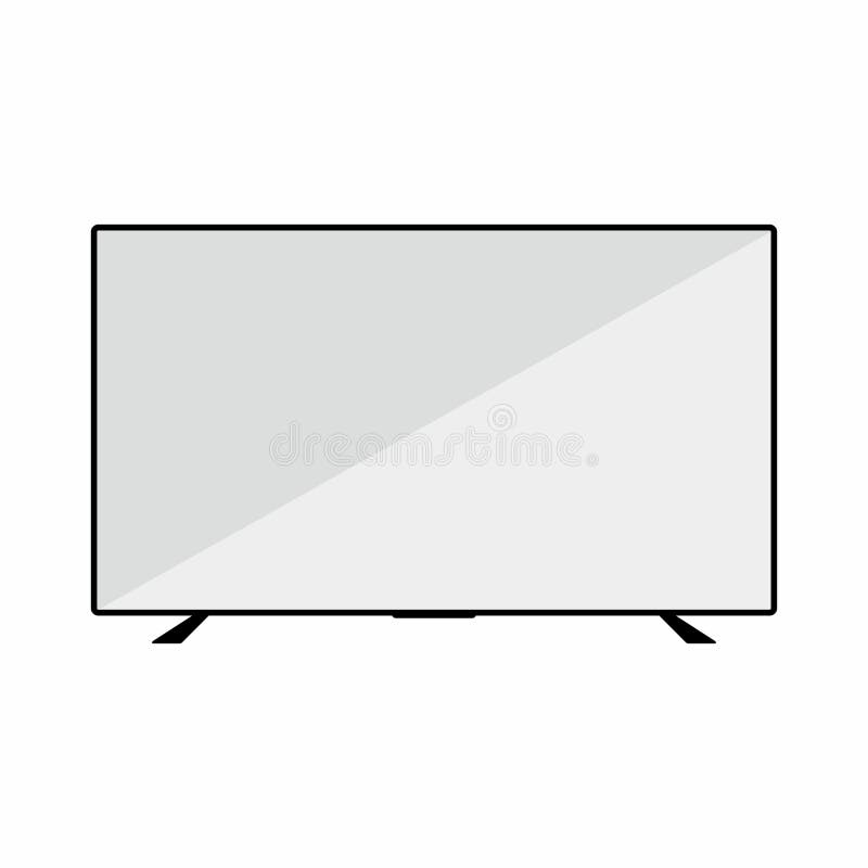 Slim Thin Frame Bezel LED LCD TV Television Vector Illustration on ...