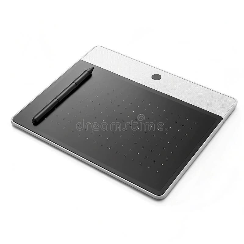 Slim Wireless Drawing Pad Isolated on White Background Stock ...