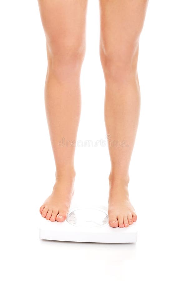 Slim woman s legs on scale stock photo. Image of caucasian - 70063060