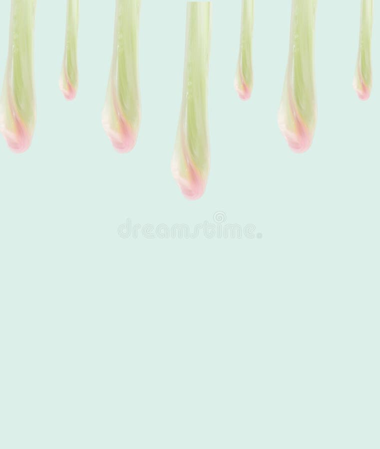 Slime in the Fall. Gently Pink Green Shades. Pastel Background. Space ...
