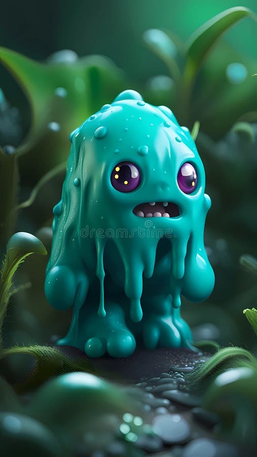 Slime Monster 3d Cartoon Character Illustration AI Generated Stock ...