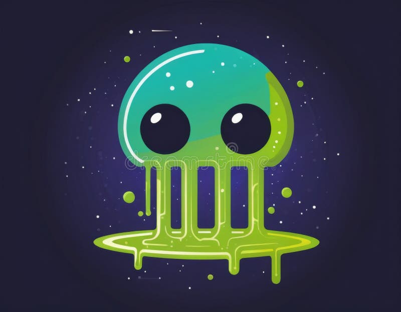 Slime Skull stock photo. Image of fluidity, slime, logo - 306202212