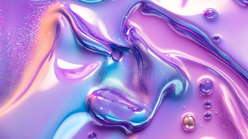 Slime with Sparkling Glitter in a Bright Purple and Blue Color Stock ...
