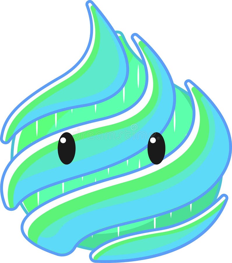 Cool and Cute Little Slime Character Stock Vector - Illustration of ...