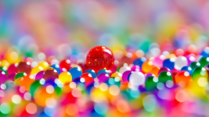 Slimy Red Dot in Sharp Focus among Millions of Colorful Dots, Depth of Field Effect, Ai ...