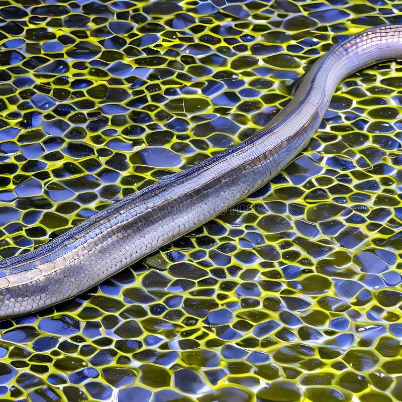 A Slimy and Slithery Texture with Eels and Snakes2, Generative AI Stock ...