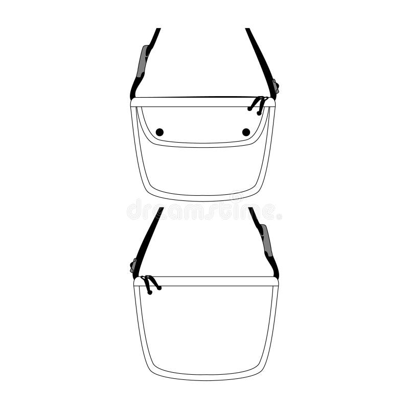 Sling Bag Vector Illustration Flat Sketches Template Stock Vector ...