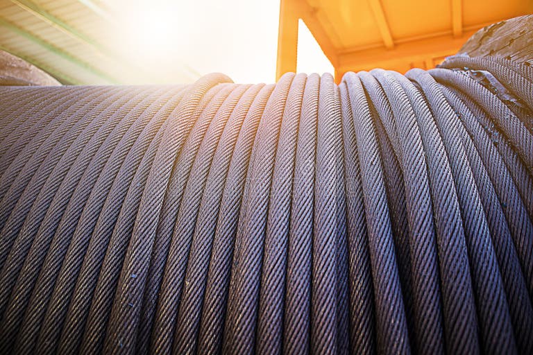 The Sling Inside Machine Sling Drum are Tangle and Misaling Stock Image ...