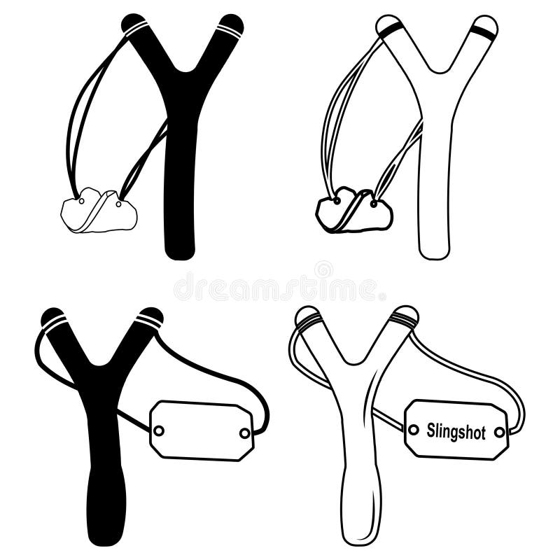 Slingshot Outline Stock Illustrations – 876 Slingshot Outline Stock ...