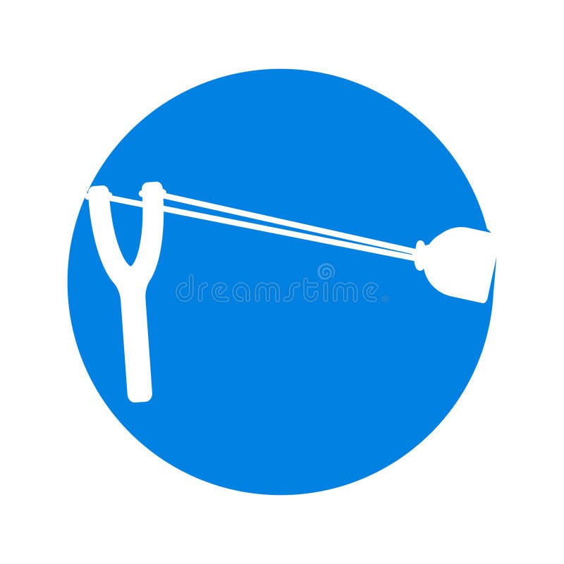 Slingshot vector icon stock illustration. Illustration of weapon ...