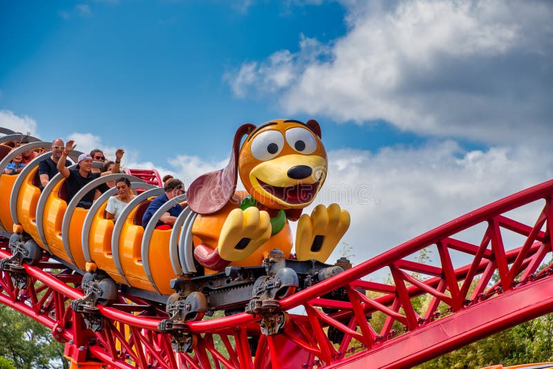 Slinky Dog Dash Rollercoaster Ride Editorial Stock Image - Image of ...