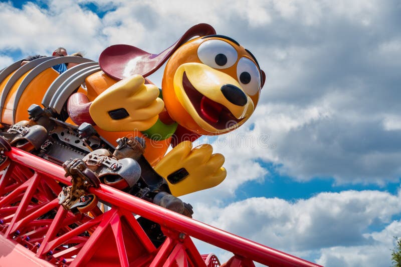Slinky Dog Dash Rollercoaster Ride Editorial Stock Image - Image of ...