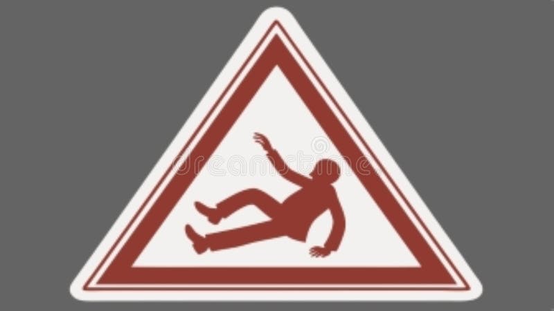 Fall Danger Vector Warning Sign Stock Illustrations – 6,224 Fall Danger ...